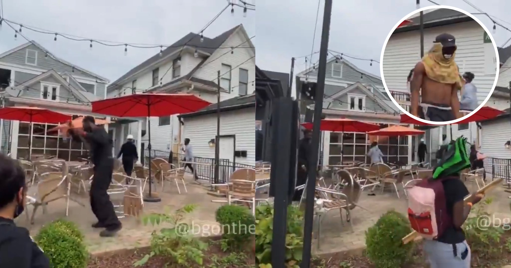 Louisville Rioters Wreck Restaurant Tables and Chairs, One Protester ...